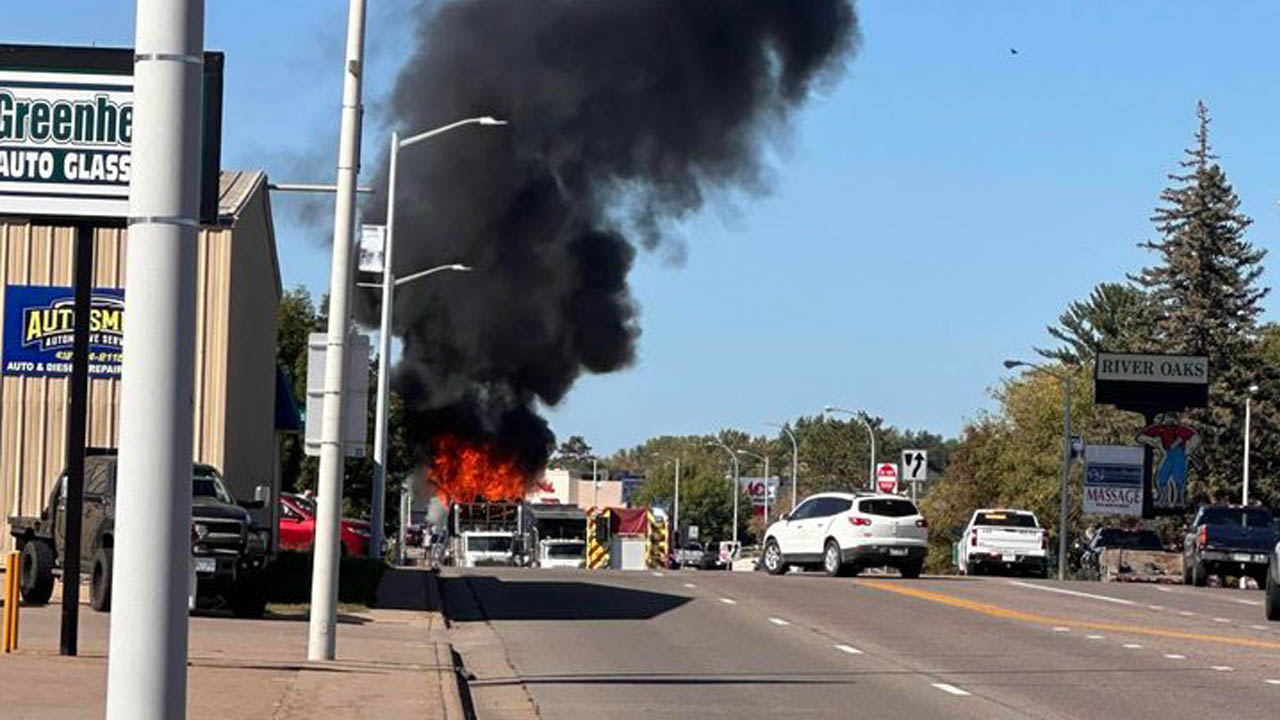 Semi-Trailer Catches Fire in Brainerd, Causing Traffic to Shut Down