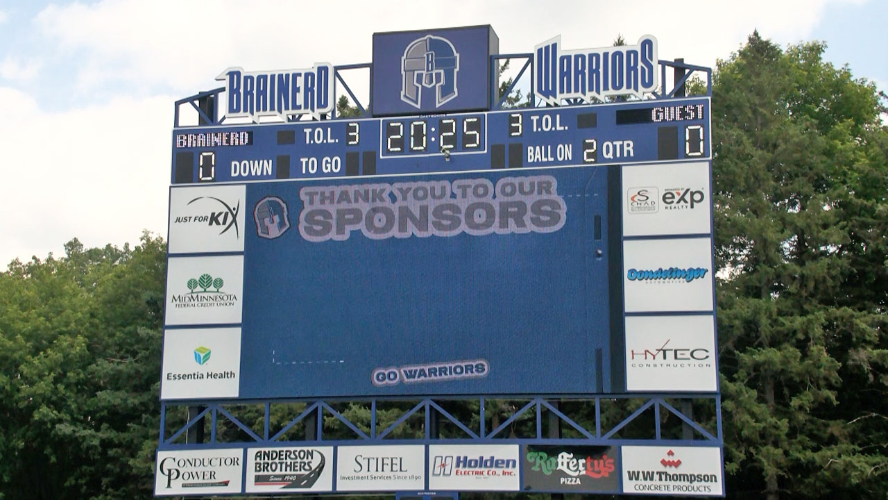 Brainerd High School Unveils Brand-New Video Scoreboard