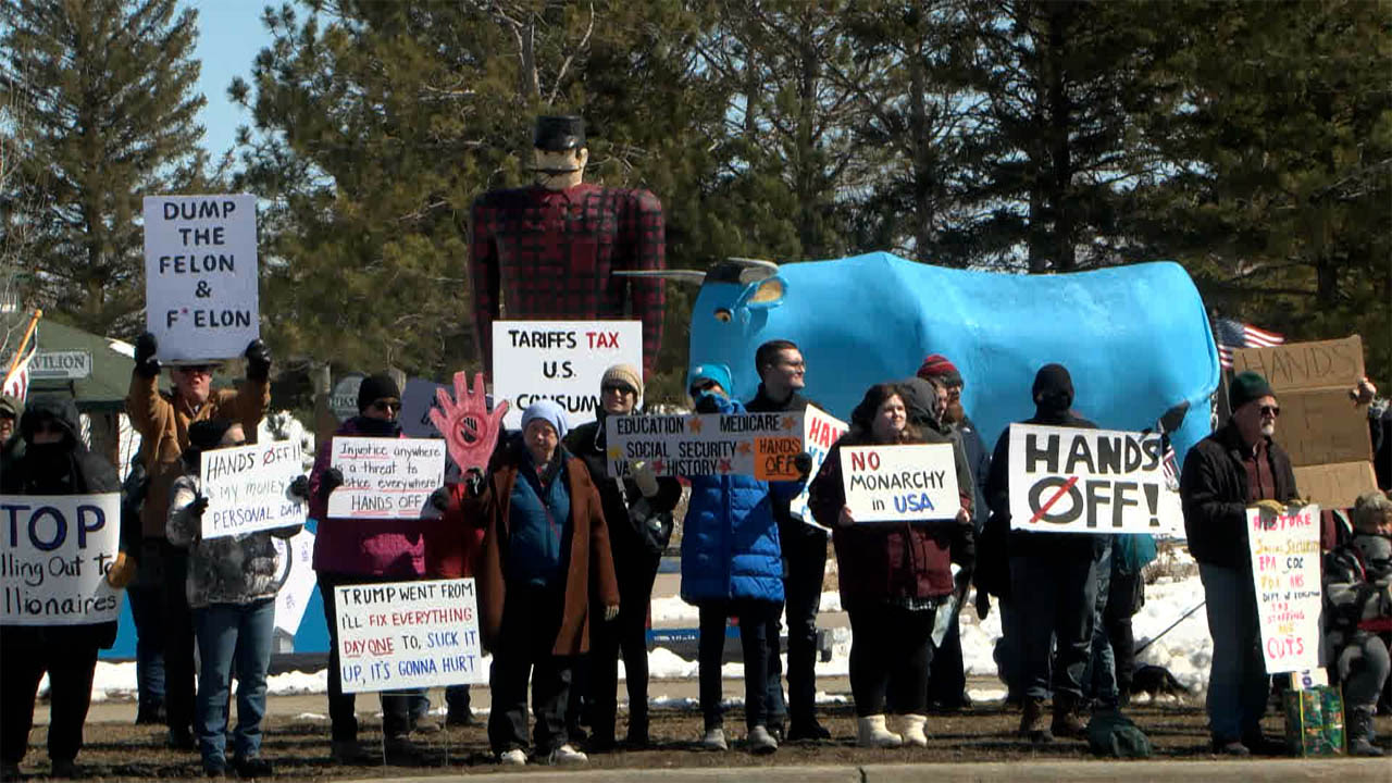 'Hands Off!' Protests Against Trump Draw Thousands Across Northern MN