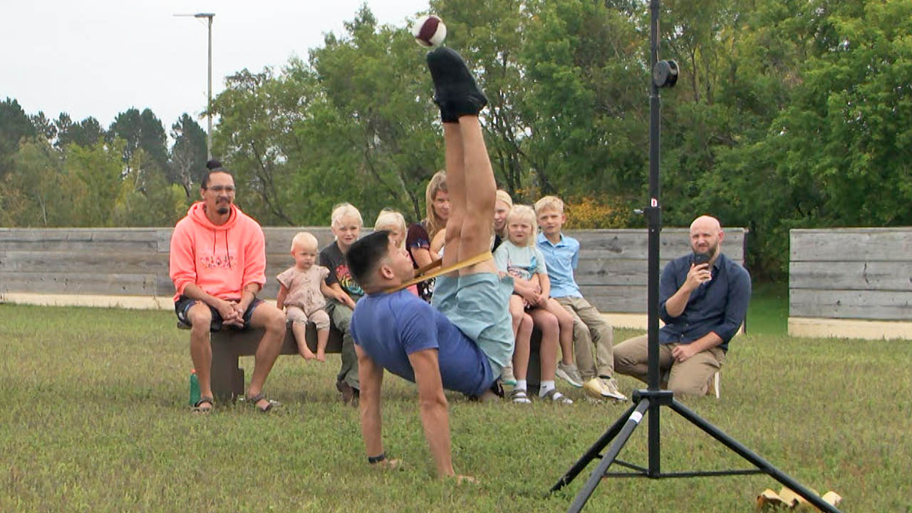 Alaska Native Athlete Demonstrates Traditional Indigenous Games in Bemidji