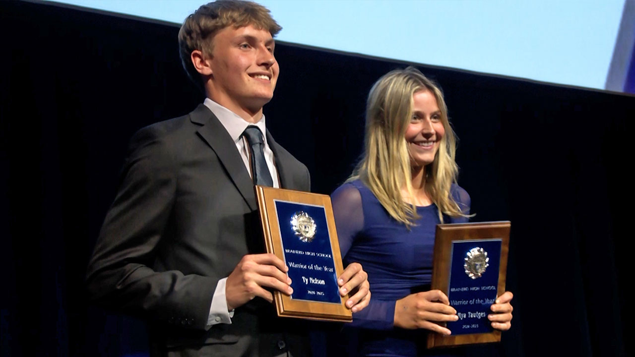 Ty Nelson & Mya Tautges Named Brainerd Warrior Athletes of the Year