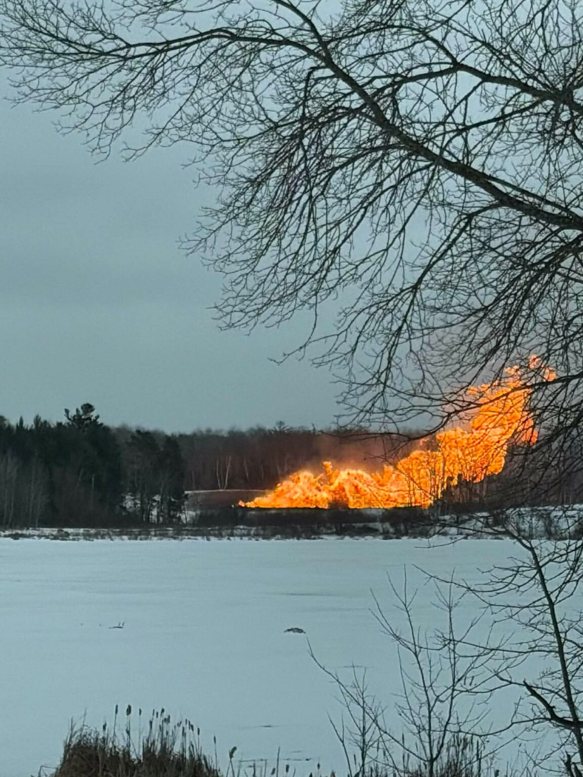 Gas Line Explodes Near Willow River in Pine County